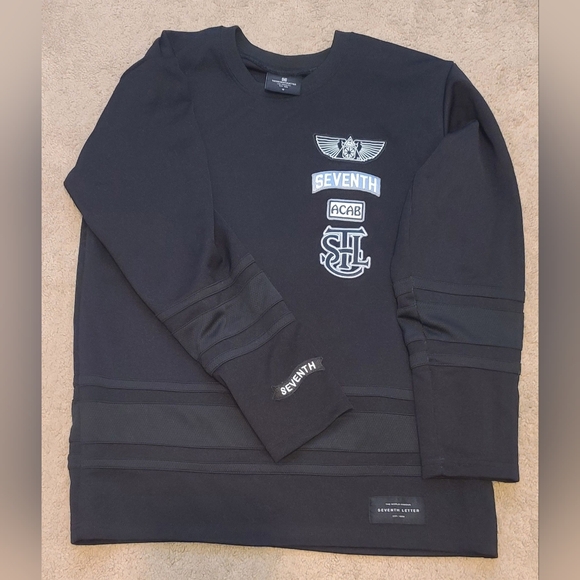 The Seventh Letter | Shirts | The Seventh Letter Mens Black Logo Acab ...